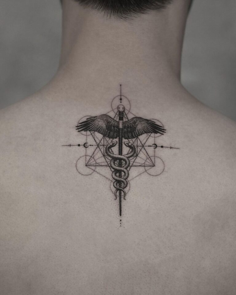 21 Superior Caduceus Tattoo Ideas You'll Want To Get Inked