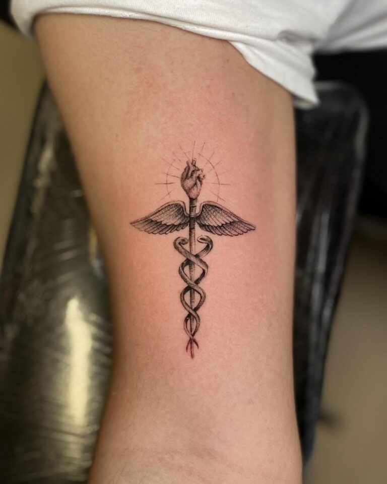21 Superior Caduceus Tattoo Ideas You'll Want To Get Inked