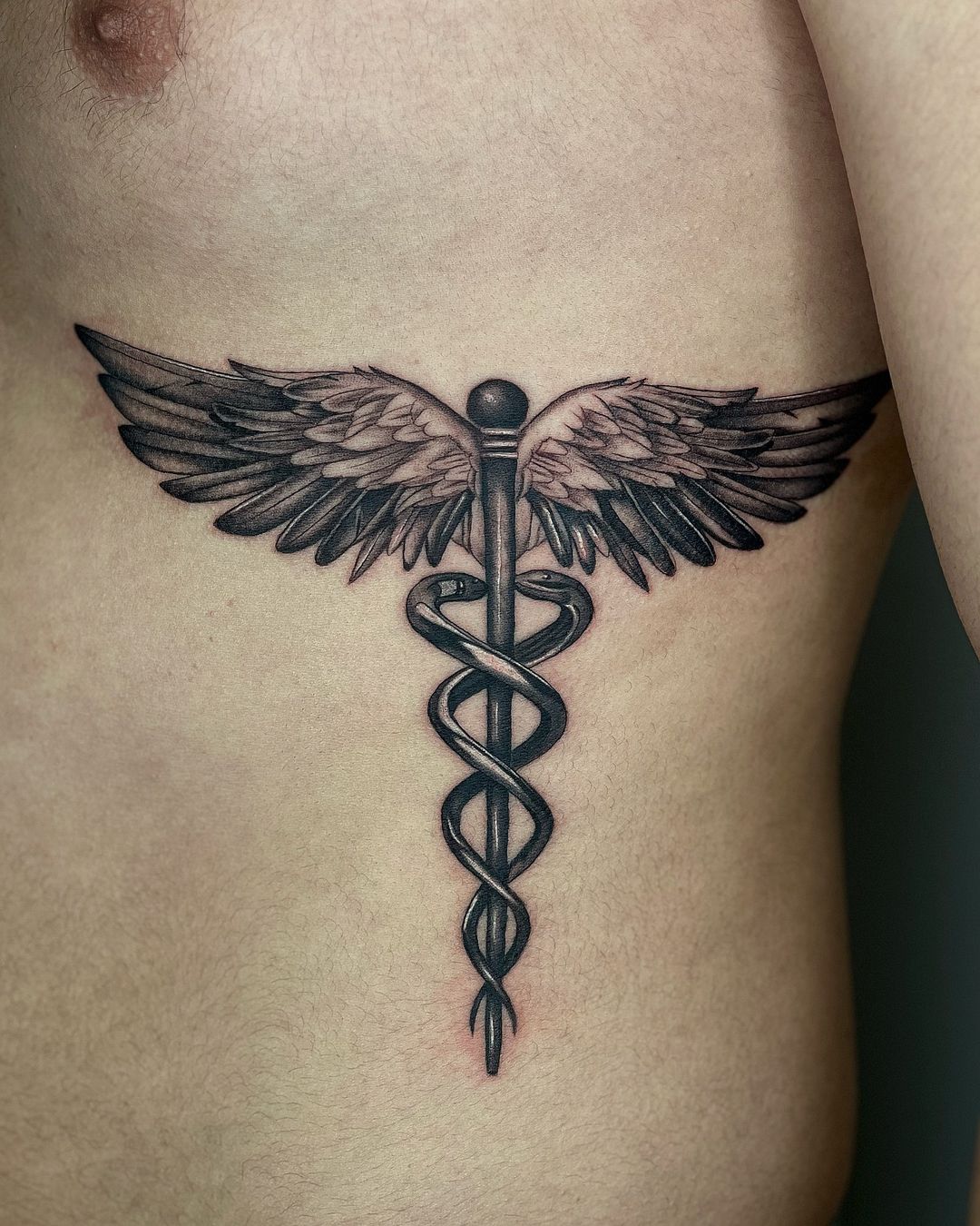 21 Superior Caduceus Tattoo Ideas You'll Want To Get Inked