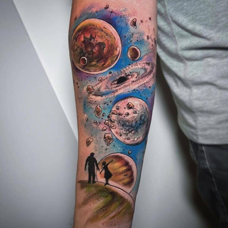 21 Remarkable Space Tattoo Ideas For The Explorer Within You