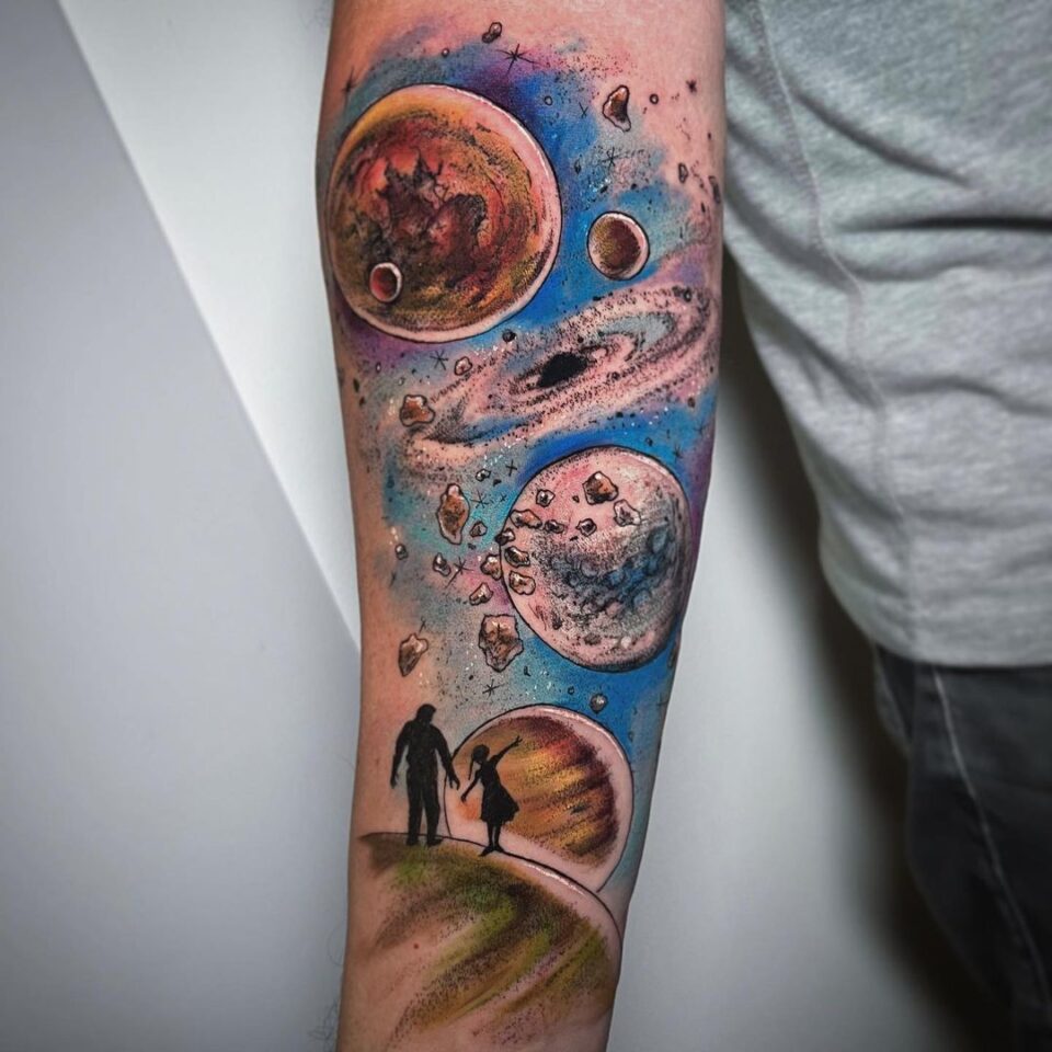 21 Remarkable Space Tattoo Ideas For The Explorer Within You