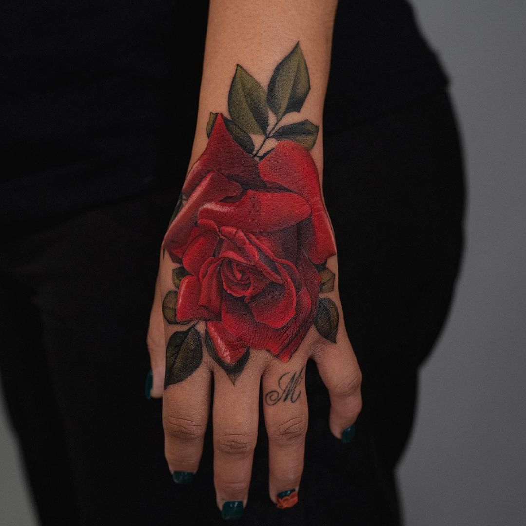 Rose Tattoo On A Hand- Meaning And 20 Design Suggestions