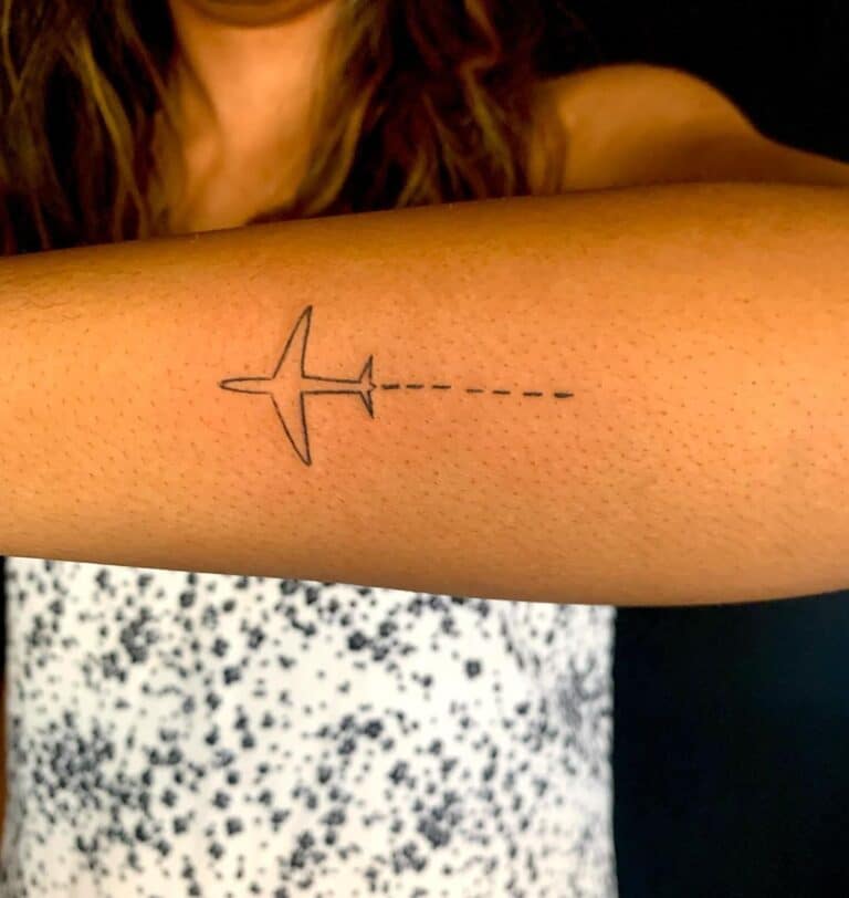 25 Exciting Airplane Tattoo Ideas To Please Your Wanderlust