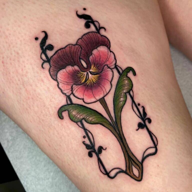21 Alluring Violet Flower Tattoos For A Delicate Expression