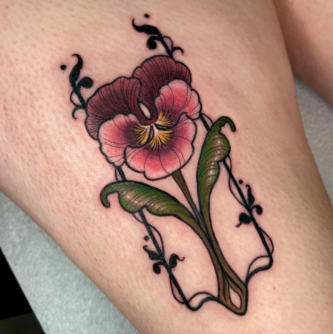 21 Alluring Violet Flower Tattoos For A Delicate Expression