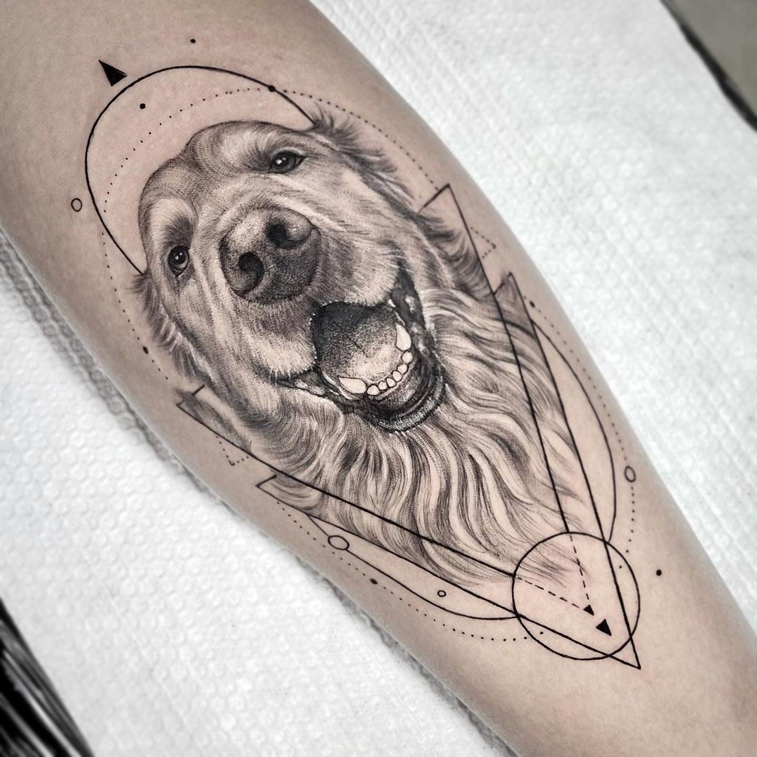 20 Golden Retriever Tattoo Ideas For Lovers Of Canine Charm