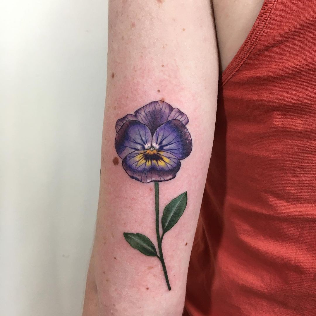 21 Alluring Violet Flower Tattoos For A Delicate Expression