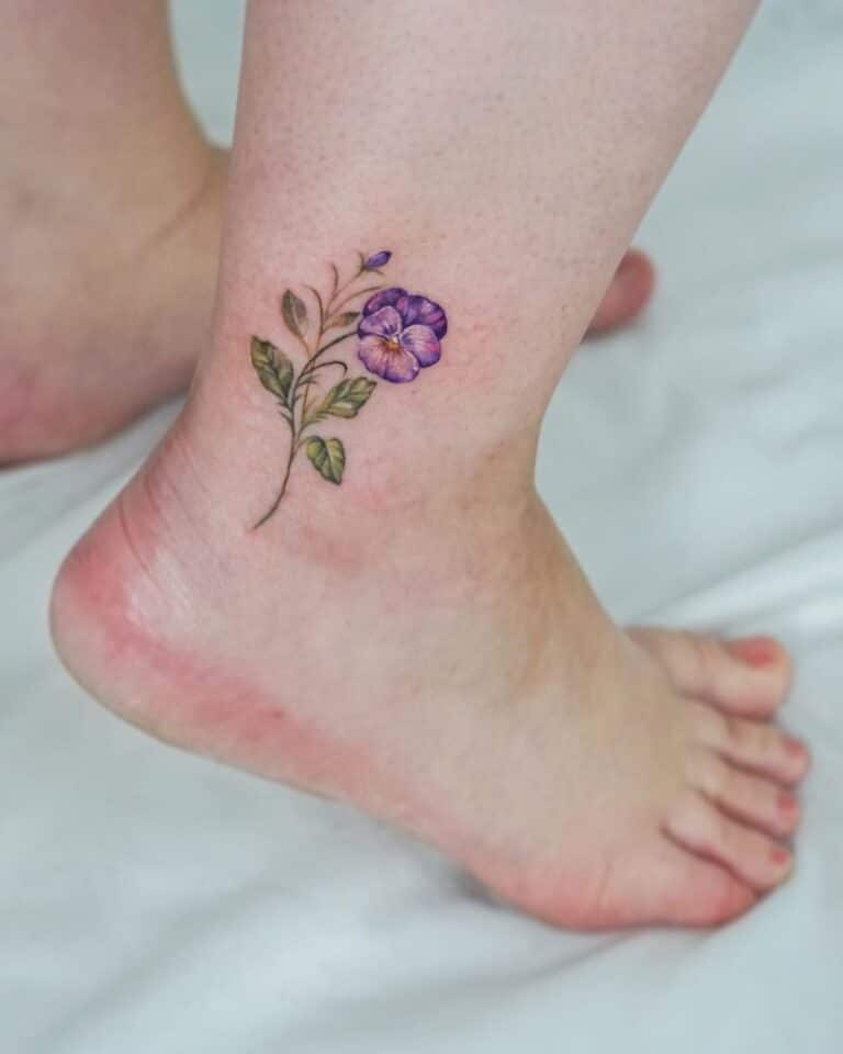 21 Alluring Violet Flower Tattoos For A Delicate Expression
