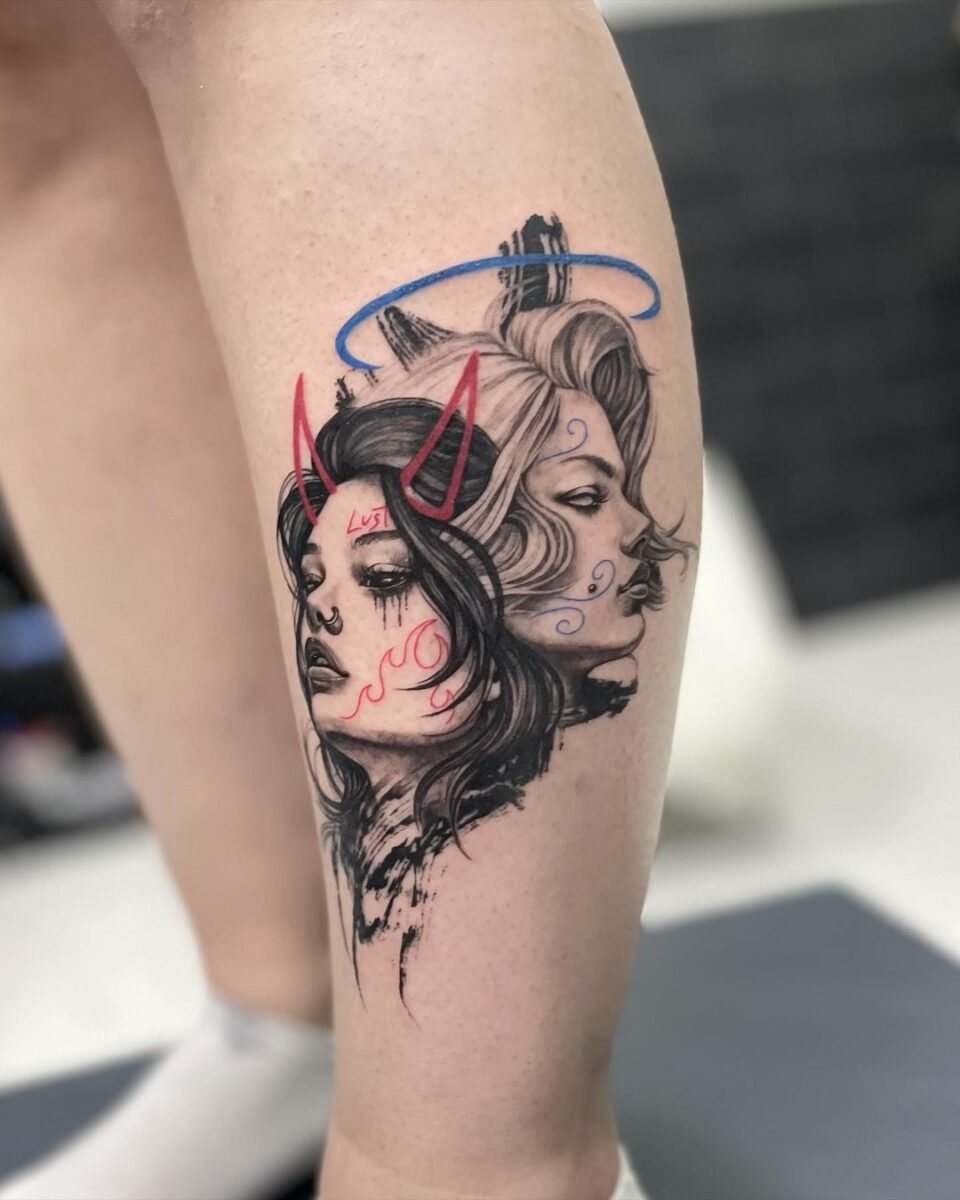 22 Angel And Devil Tattoo Ideas Where Good And Evil Collide