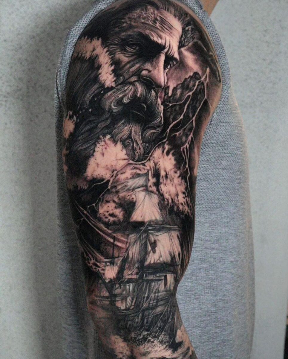 22 Poseidon Tattoos In The Name Of The Majestic Oceans22 Poseidon ...