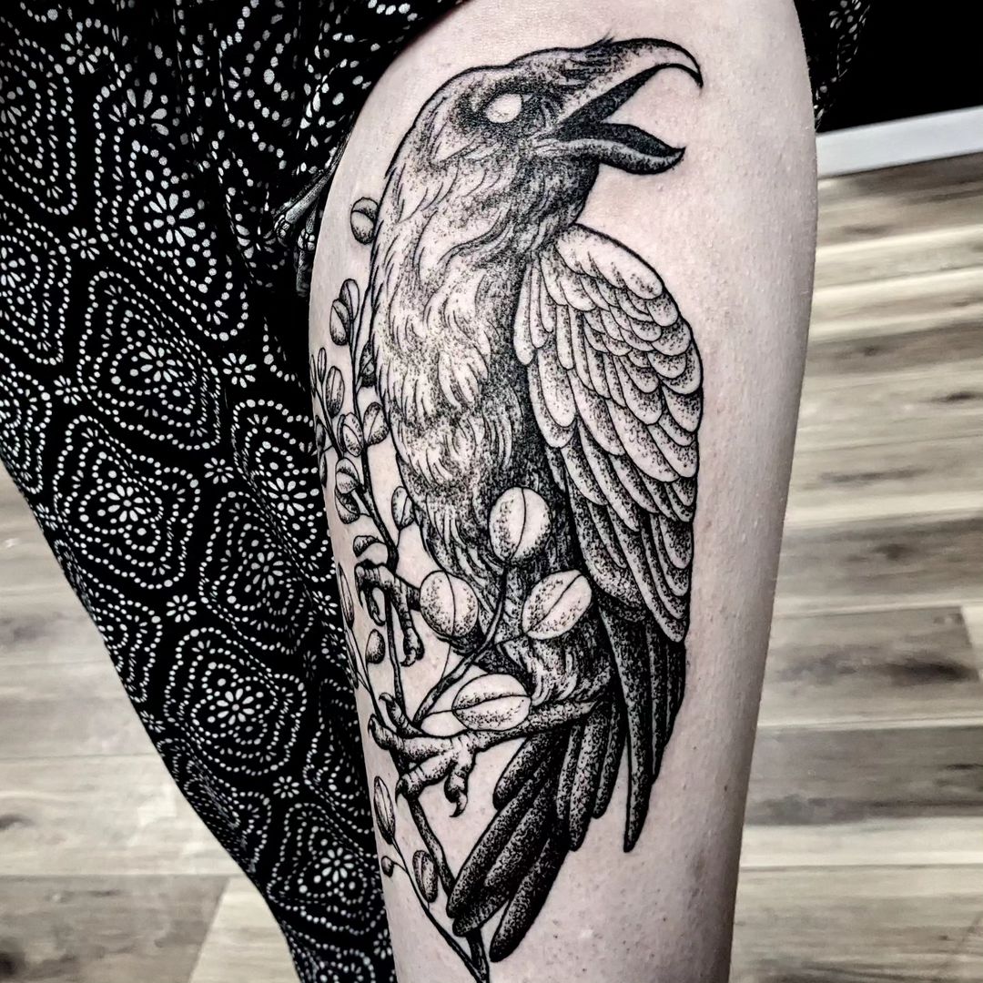 22 Protective Crow Tattoos To Help You Through Challenging Times