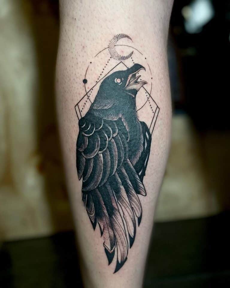 22 Protective Crow Tattoos To Help You Through Challenging Times