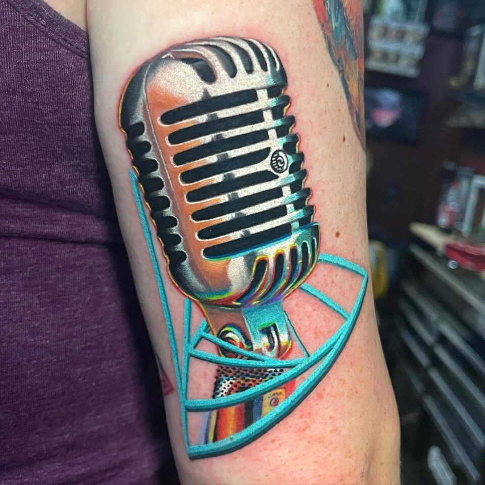 25 Microphone Tattoo Ideas If You Want Your Voice To Be Heard