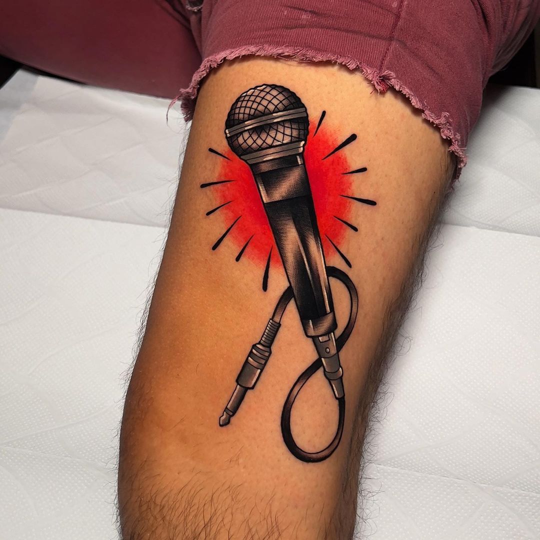 25 Microphone Tattoo Ideas If You Want Your Voice To Be Heard