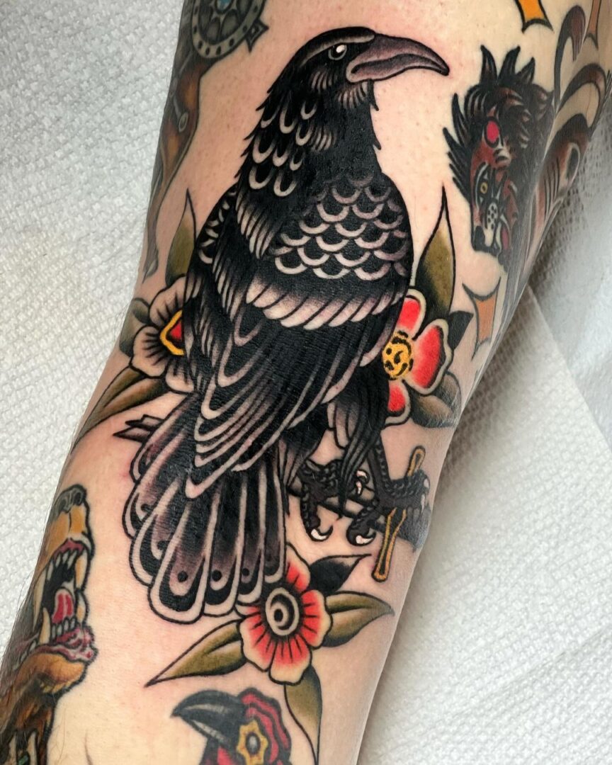 22 Protective Crow Tattoos To Help You Through Challenging Times