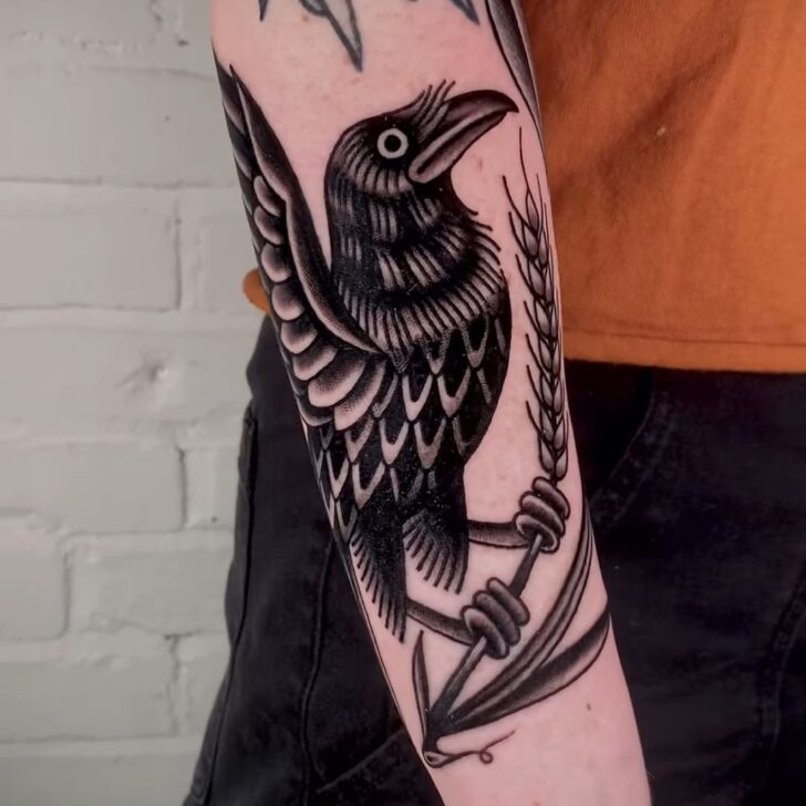 22 Protective Crow Tattoos To Help You Through Challenging Times
