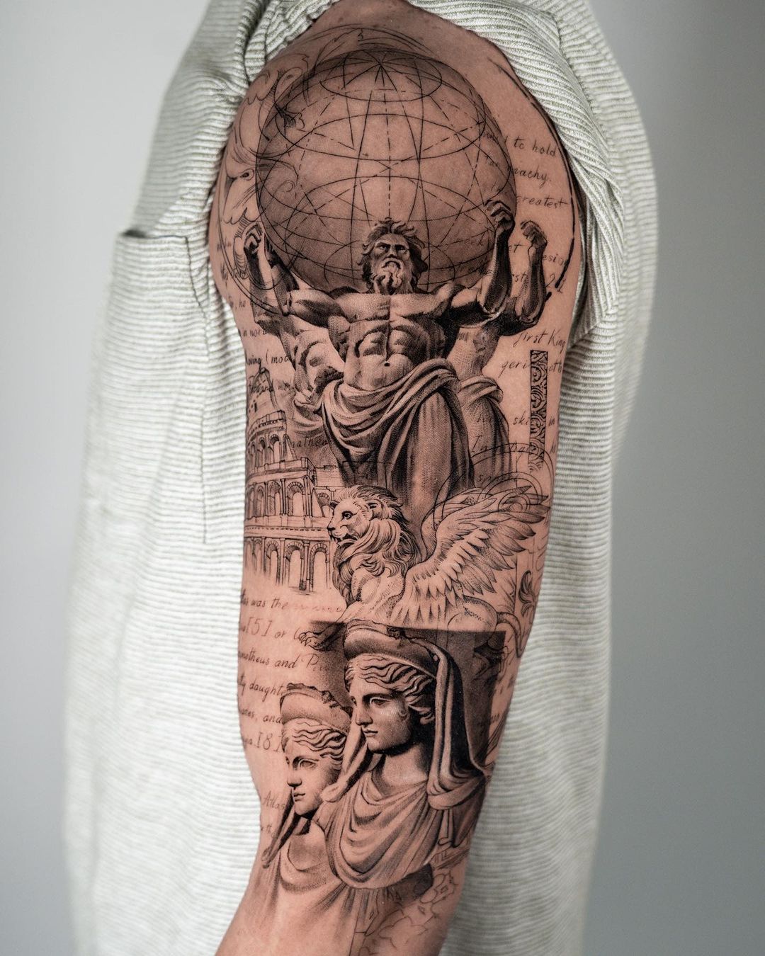 21 Amazing Atlas Tattoos That'll Unlock Your Celestial Power