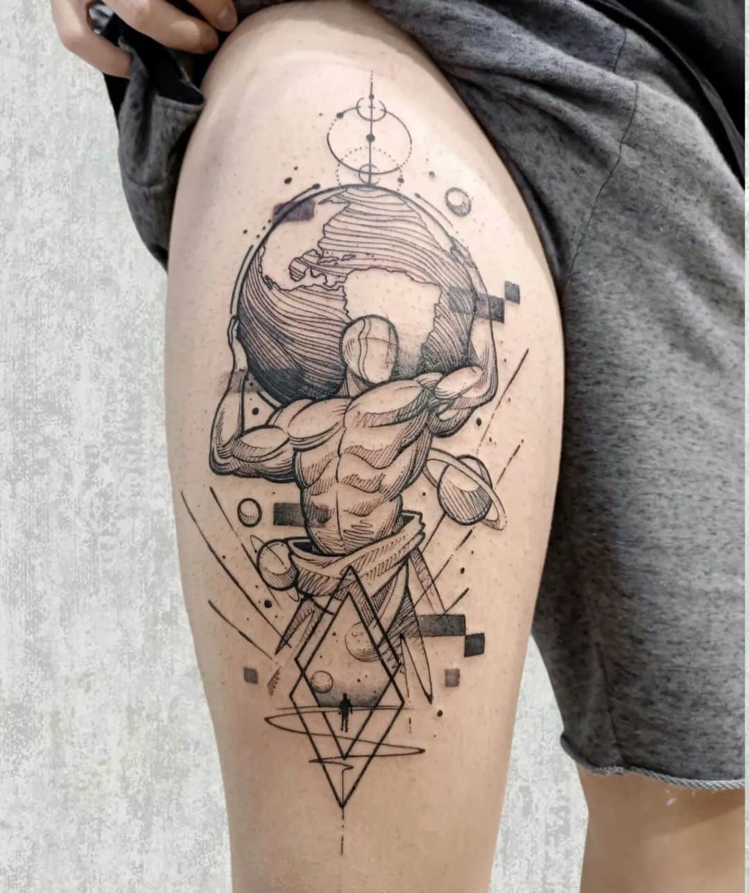 21 Amazing Atlas Tattoos That'll Unlock Your Celestial Power