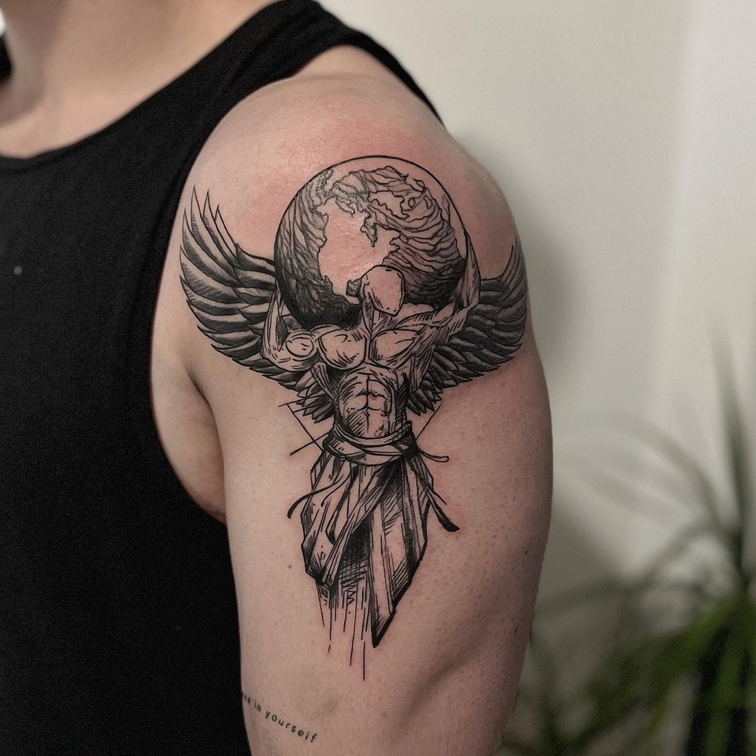 21 Amazing Atlas Tattoos That'll Unlock Your Celestial Power